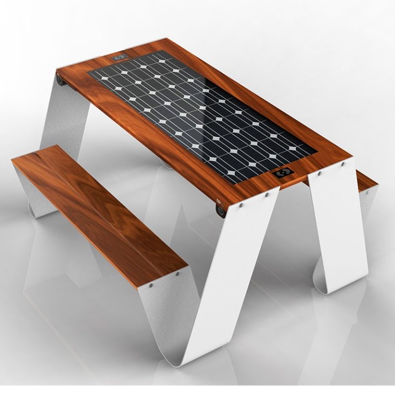 Smart Solar Powered Outdoor Street Furniture Bench for Mobile Phone ...