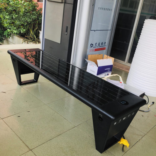 Smart Solar Powered Outdoor Street Furniture Bench